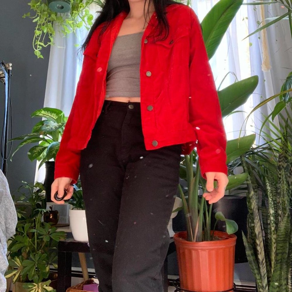 Cherry Red Velvet Jacket - Gem